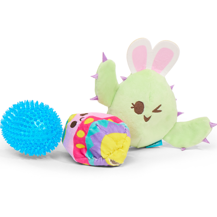 Consuela the Hoppy Cactus Plush 2-in-1 Rip and Reveal + Tug Dog Toy – BARK