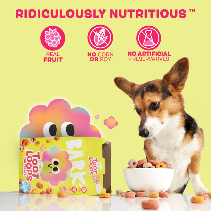 Tooty Fruit Loops™ Crunchy Dog Treats - Mixed Berry Blend