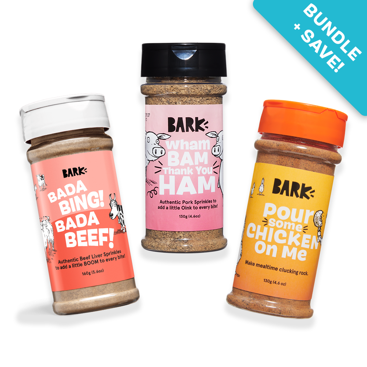 Shaker Topper Trio Bundle Beef, Chicken, Pork, Dog Food Meal Topper, 4 ...