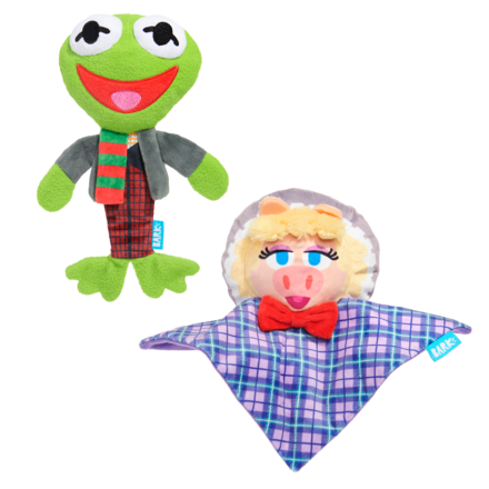 The Muppet Kermit & Miss Piggy Bundle Plush Multi-Part Dog Toy – BARK
