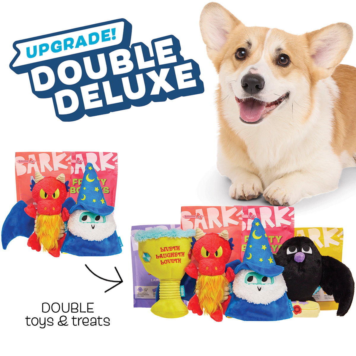 BarkBox Double Deluxe Toys & Treats Upgrade