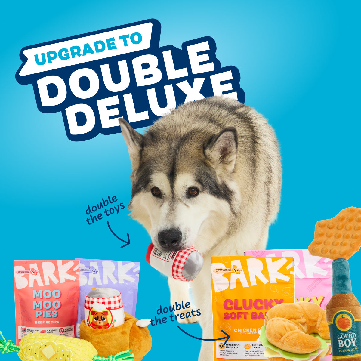 BarkBox Double Deluxe Toys & Treats Upgrade